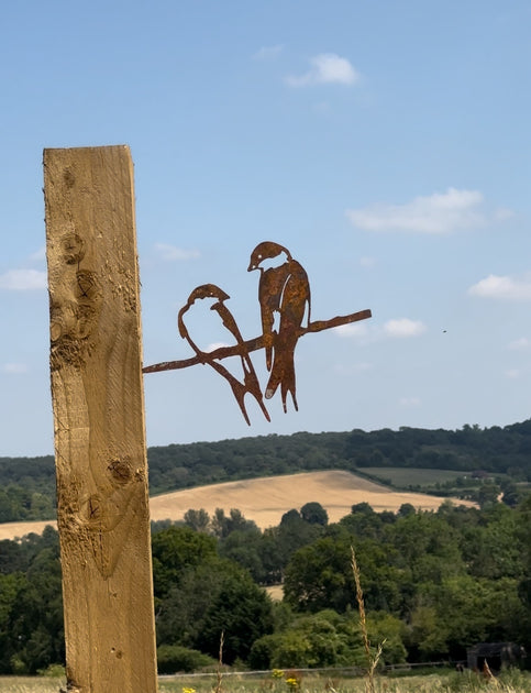 Birds Spike In Tree - Robin Wren Kingfisher Swallows – Rustic Garden Art